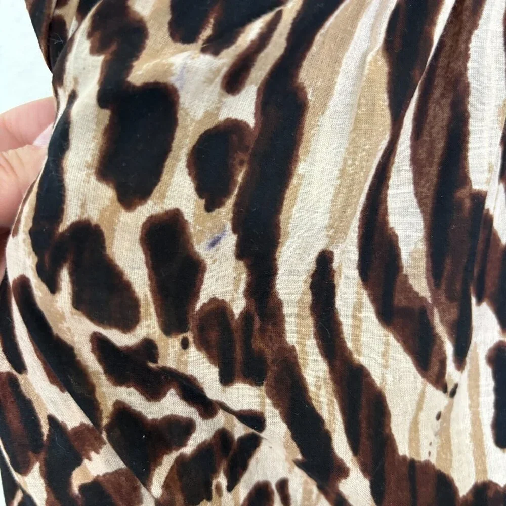 Charter Club | Dresses | Charter Club Midi Dress 4 Brown Animal Print ...
